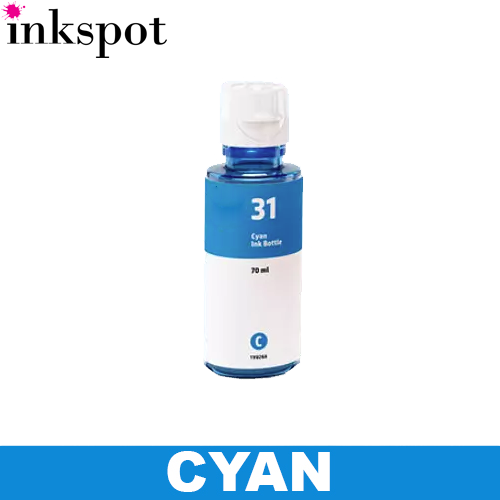 Inkspot | HP Compatible #31 Cyan Ink Bottle